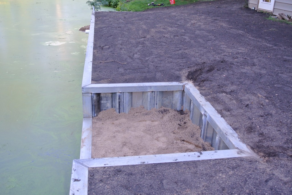 New Galvanized Steel Seawall in Eaton County, Michigan